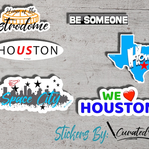 Houston Stickers - Etsy