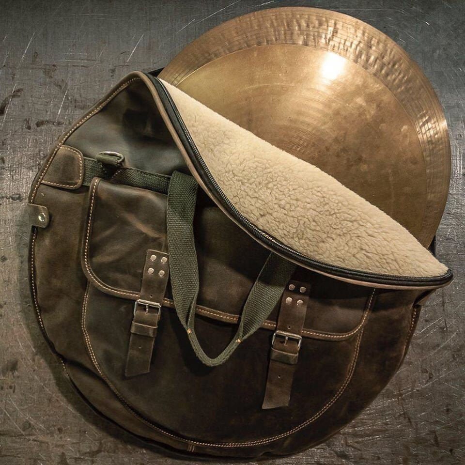 All Leather Cymbal Carrying Case - Etsy