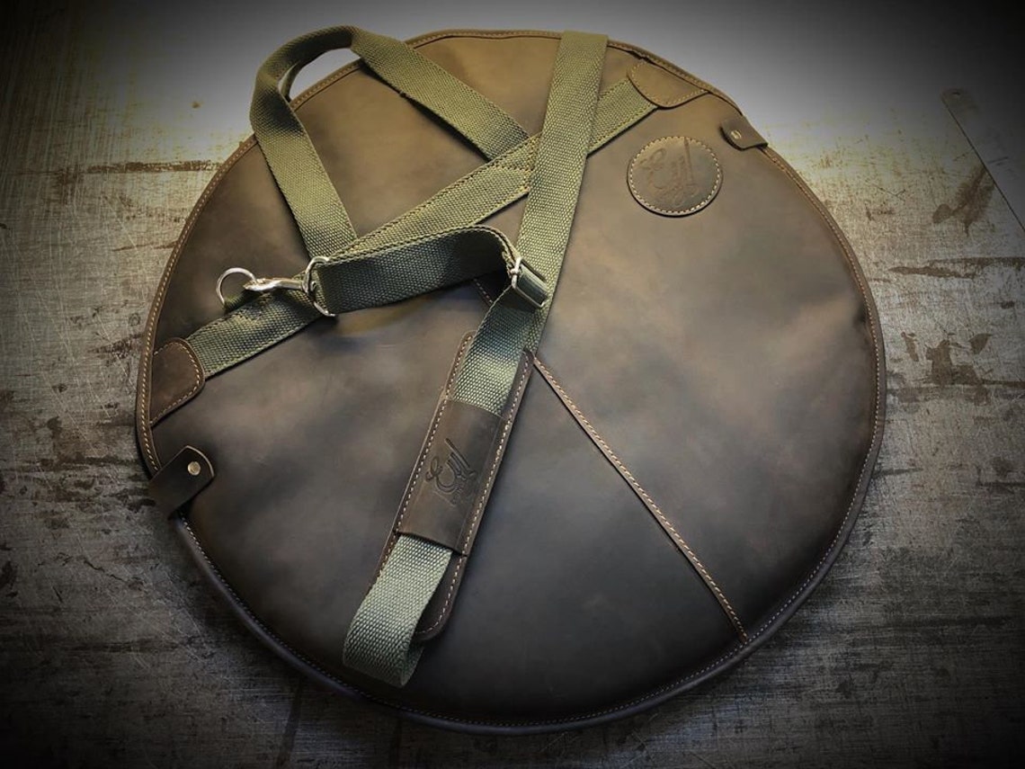 All Leather Cymbal Carrying Case - Etsy
