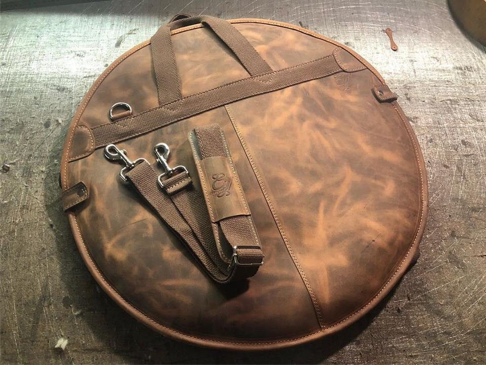 All Leather Cymbal Carrying Case - Etsy