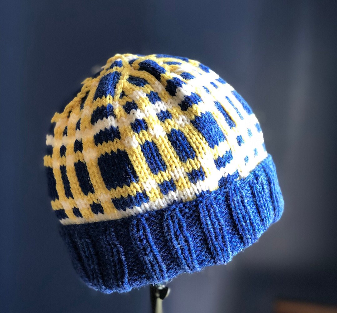 Knitting PATTERN Highlander Plaid Hat PDF Download. Instructions in ...