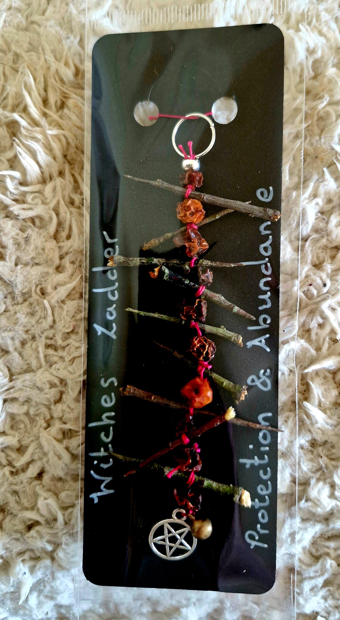 ROWAN & BLACKTHORNS Witches Ladder, Protection, Abundance, Home Warding ...