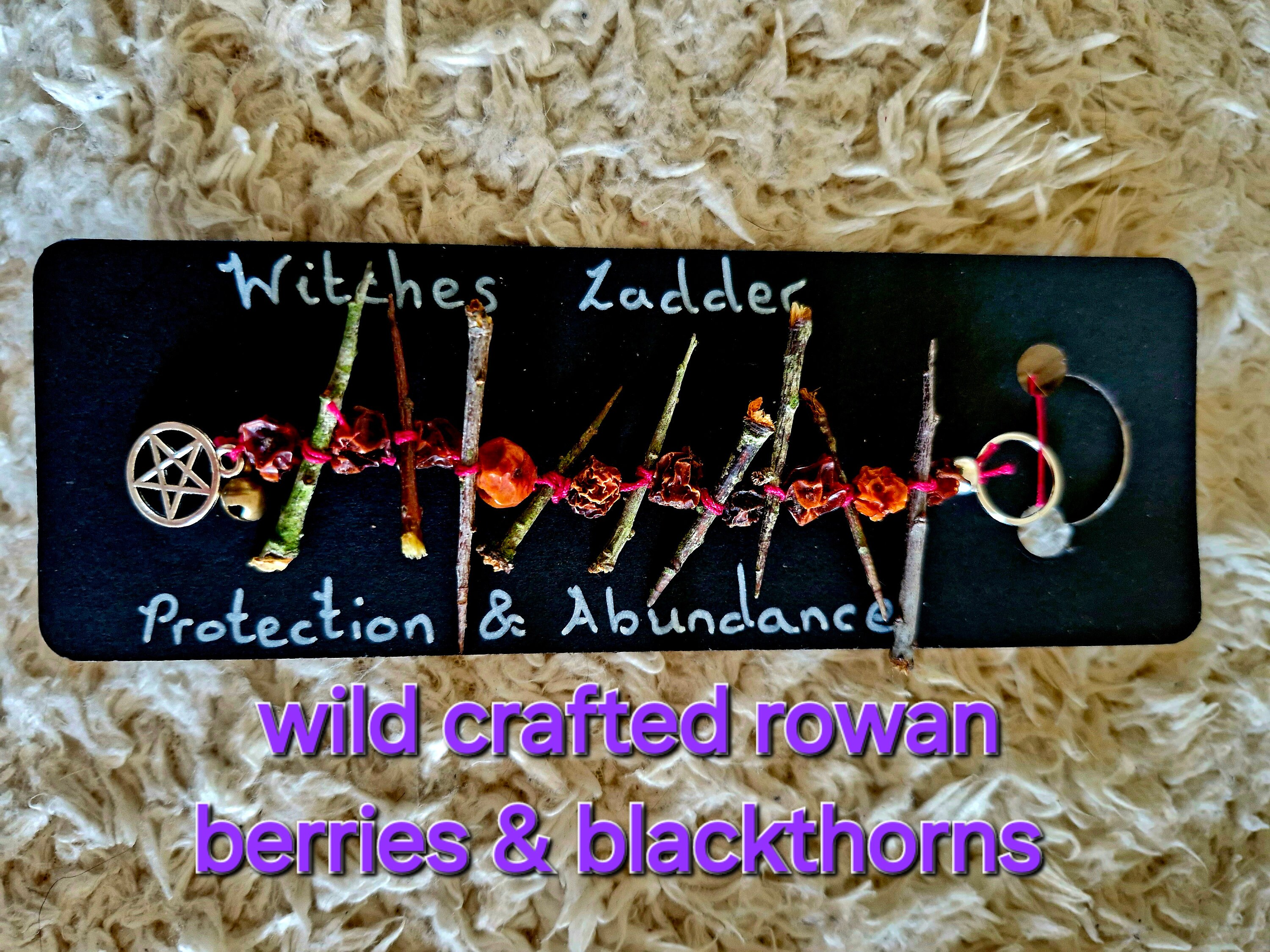 ROWAN & BLACKTHORNS Witches Ladder, Protection, Abundance, Home Warding ...
