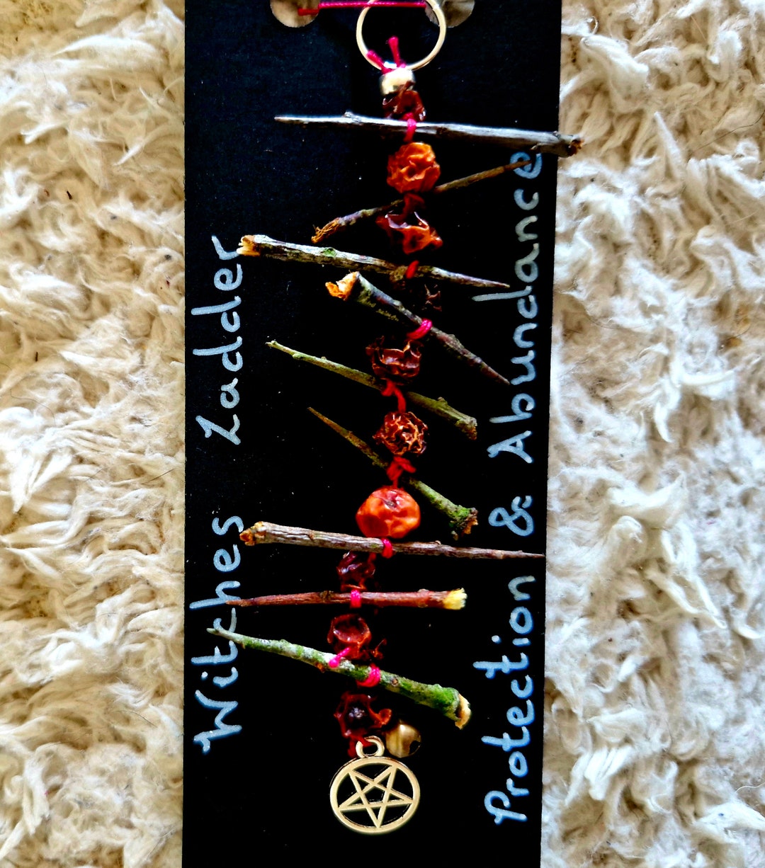ROWAN & BLACKTHORNS Witches Ladder, Protection, Abundance, Home Warding ...