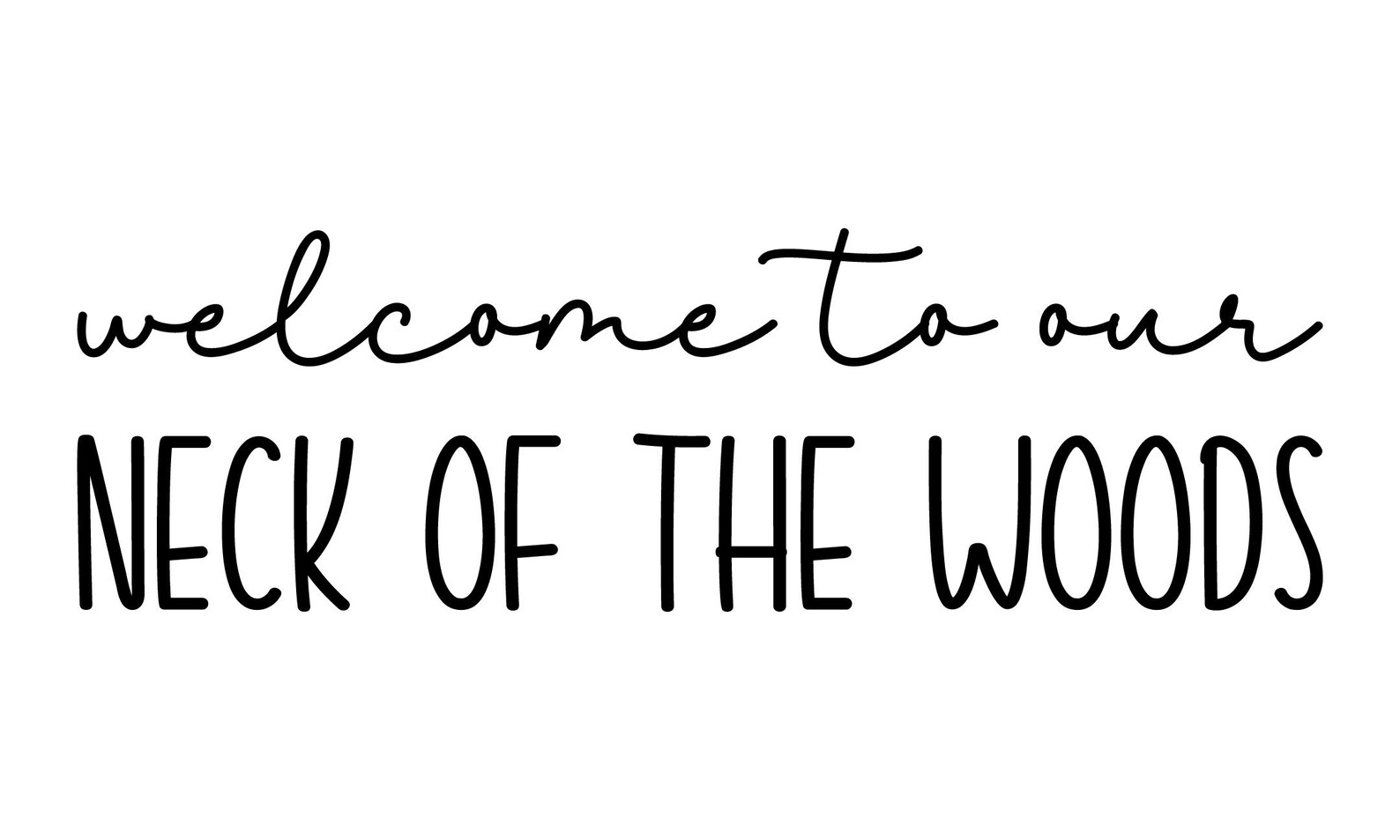 Welcome to Our Neck of the Woods Svg Door Mat Woods Svg - Etsy