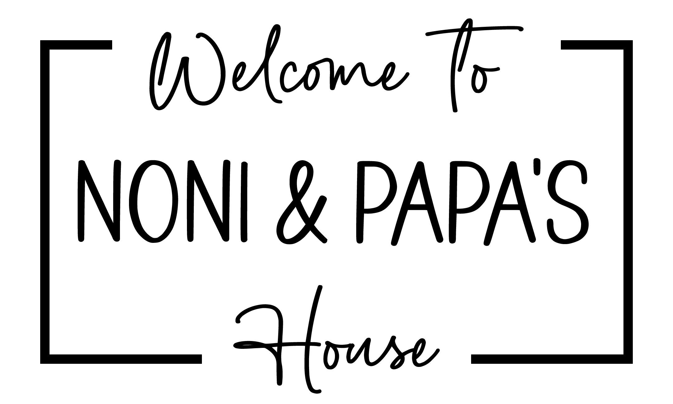 Welcome to Noni and Papa's House Noni and Papa Gift Grandparent Gift ...