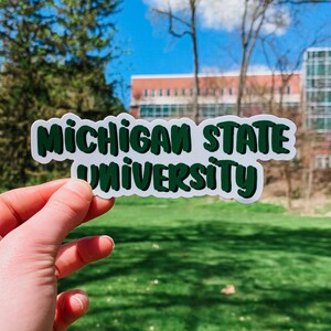 Waterproof Michigan State University Sticker large - Etsy
