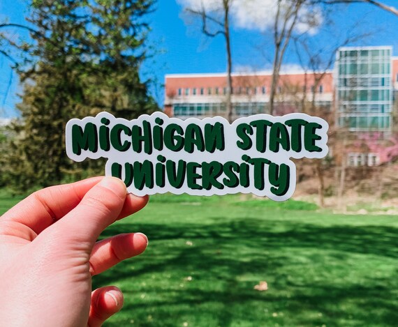 Waterproof Michigan State University Sticker large | Etsy