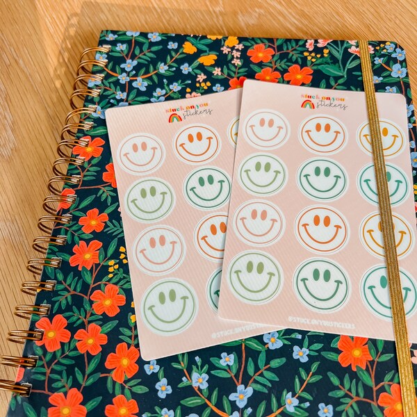 Smiley Face Stickers - Etsy