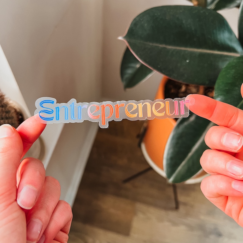 Entrepreneur Clear Sticker - Etsy
