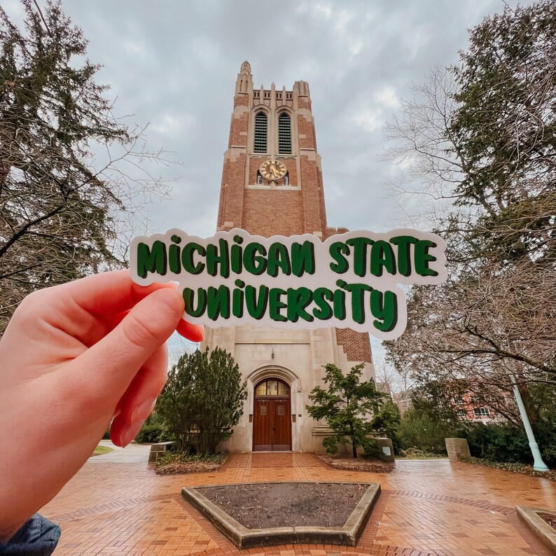 Waterproof Michigan State University Sticker large - Etsy