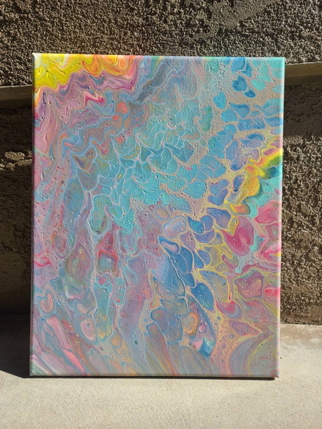 Multi Colored Acrylic Pour Painting - Etsy