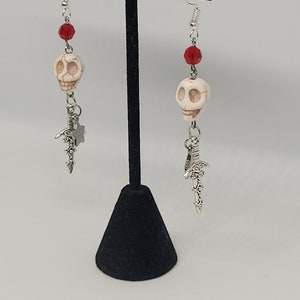 Astarion the Pale Elf Dangle Earrings, Ornate Dagger Statement Jewelry ...