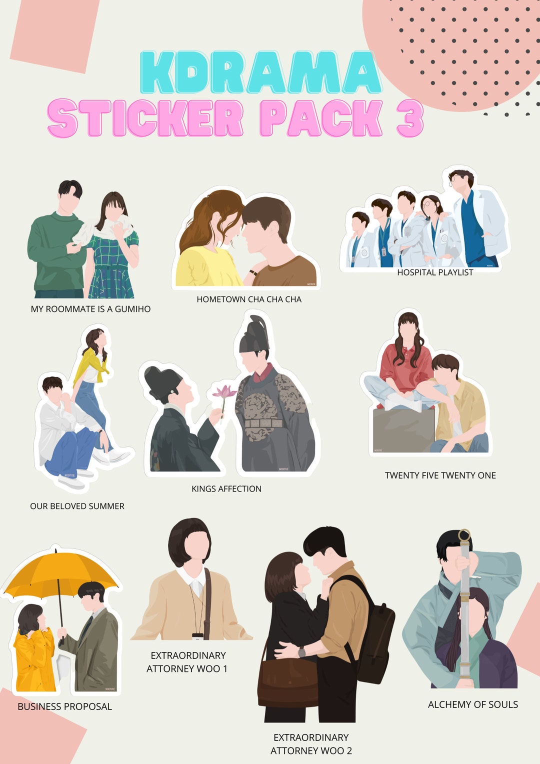 Kdrama Stickers vinyl & Weatherproof Gumiho Hometown Cha - Etsy Australia