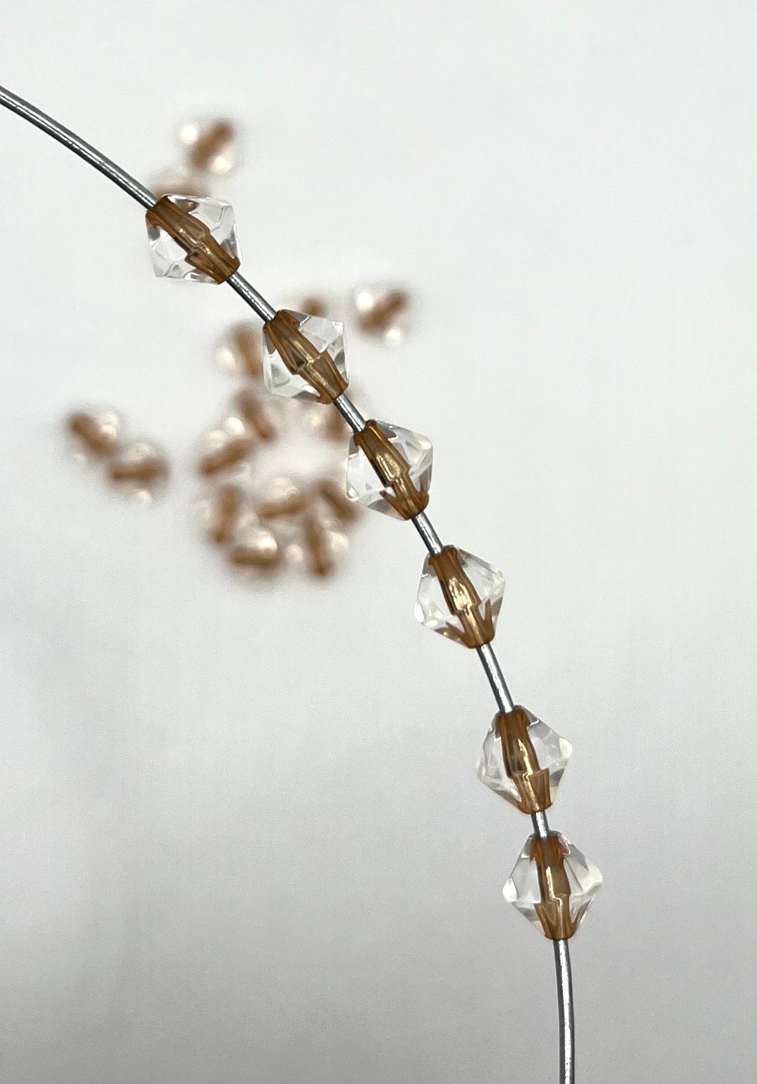 Acrylic Clear Beads With Brown Inner Lay, Color Inside Bead,spacer ...