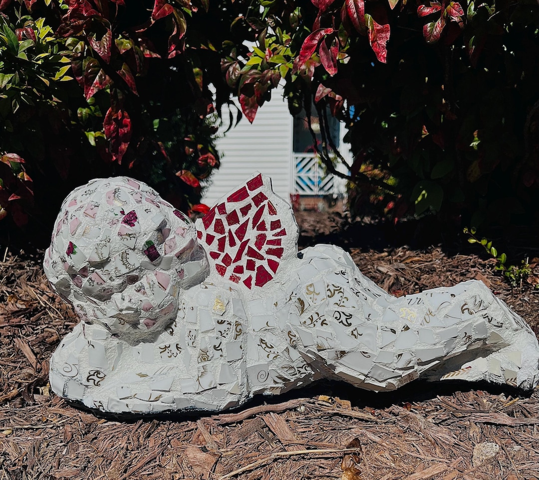 Glass Mosiac Angel Statue - Etsy