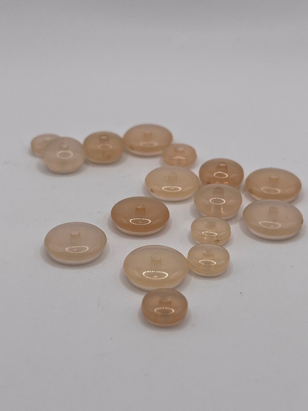 Pale Orange Transparent Flat Puff Beads Qty of 40-acrylic Beads for ...