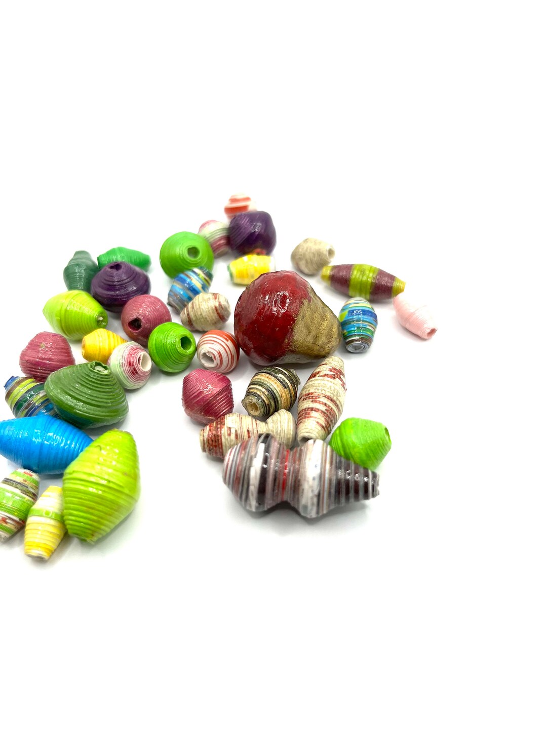 Assorted Hand Rolled Paper Beads Paper Bead Soup 120oz Bag - Etsy