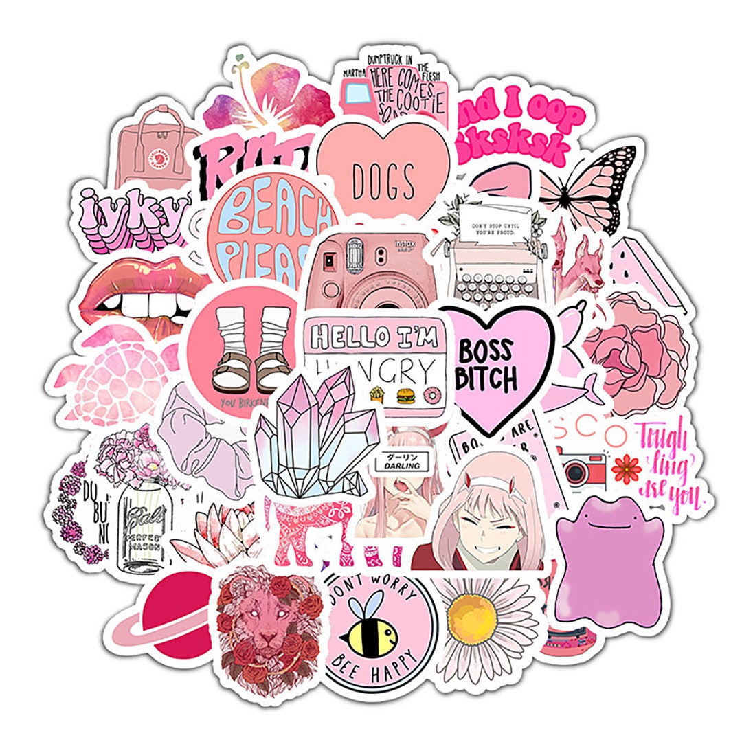 VSCO Girl Stickers Custom Waterproof PVC Stickers for Laptop Water ...