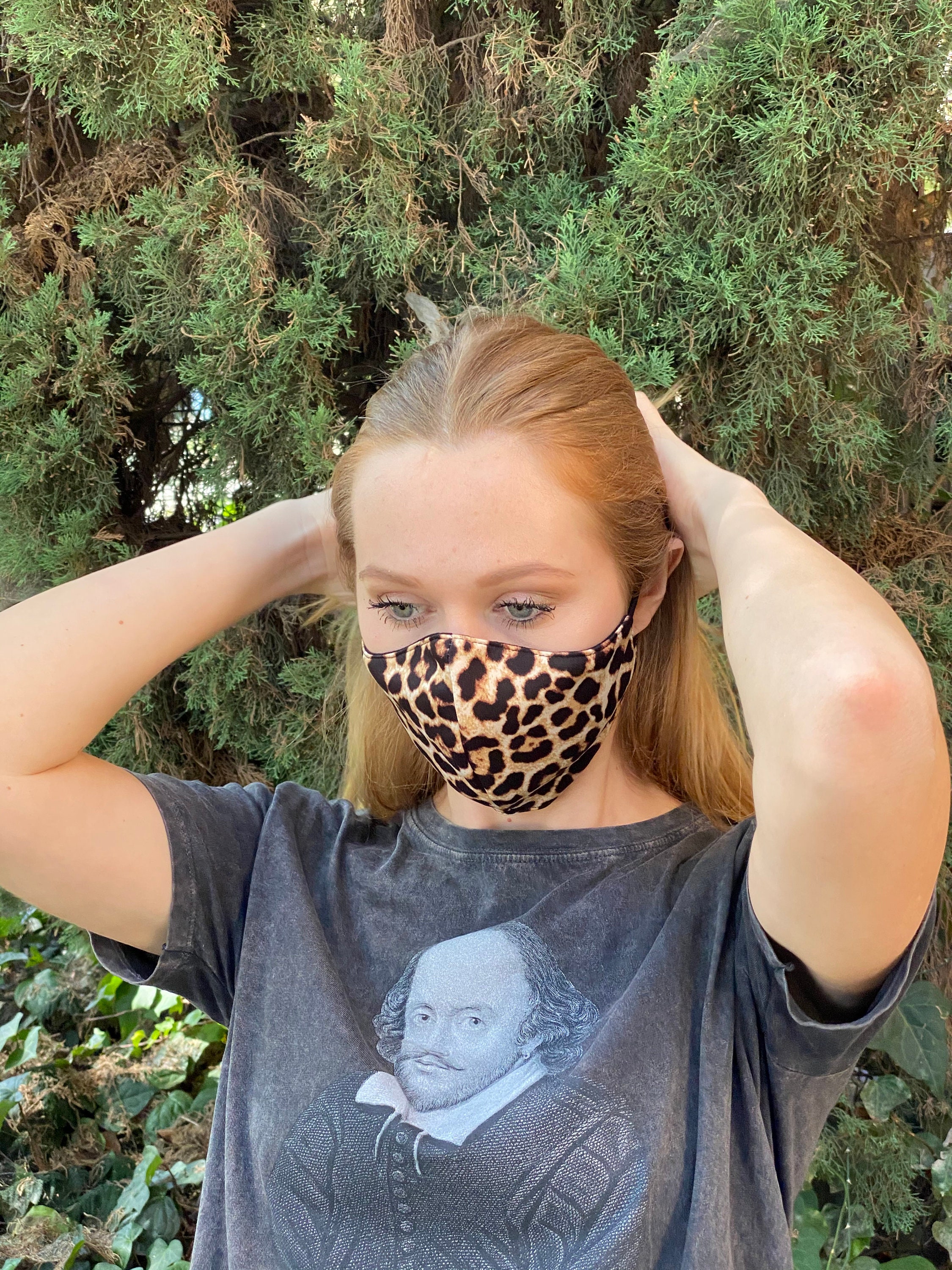 Stretchable Face Mask Cheetah Print Mask With Inside Filter Washable ...