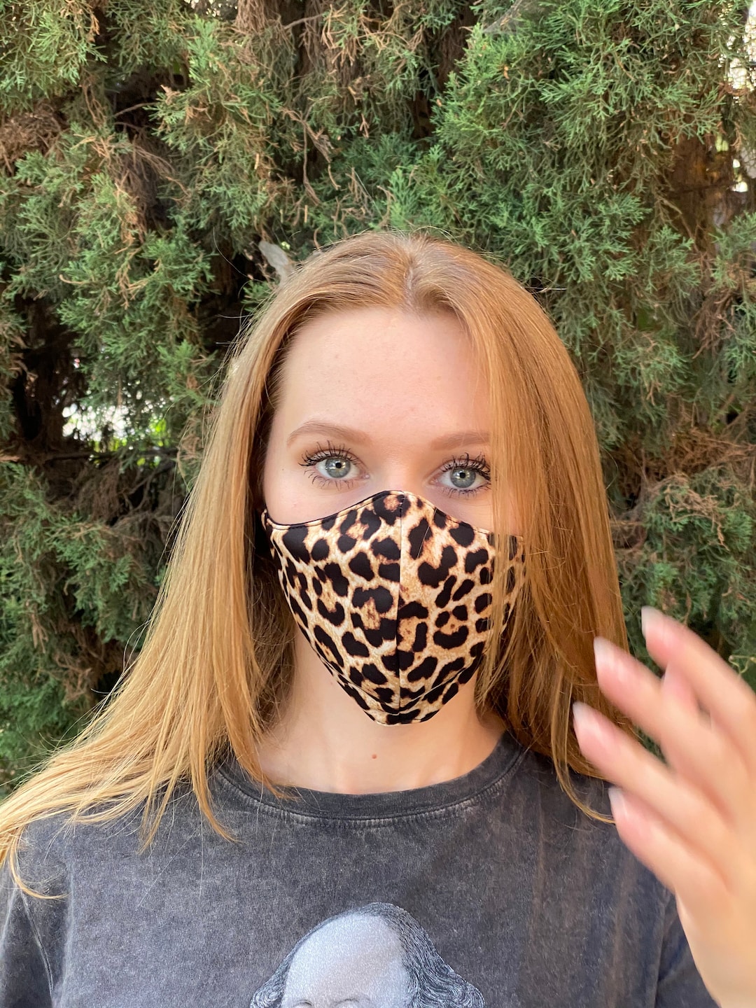 Stretchable Face Mask Cheetah Print Mask With Inside Filter Washable ...
