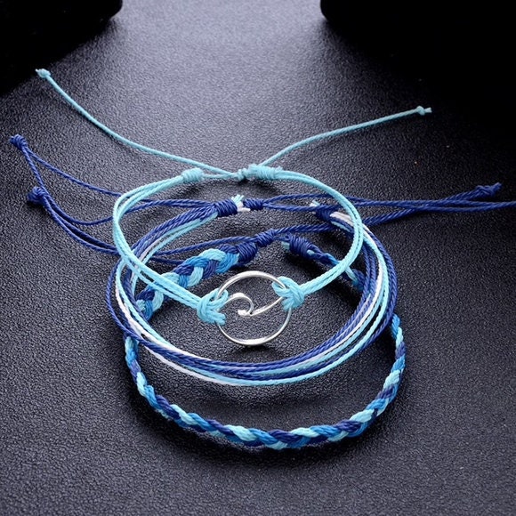 VSCO String Wave Bracelet Adjustable Friendship Bracelet Handcrafted ...