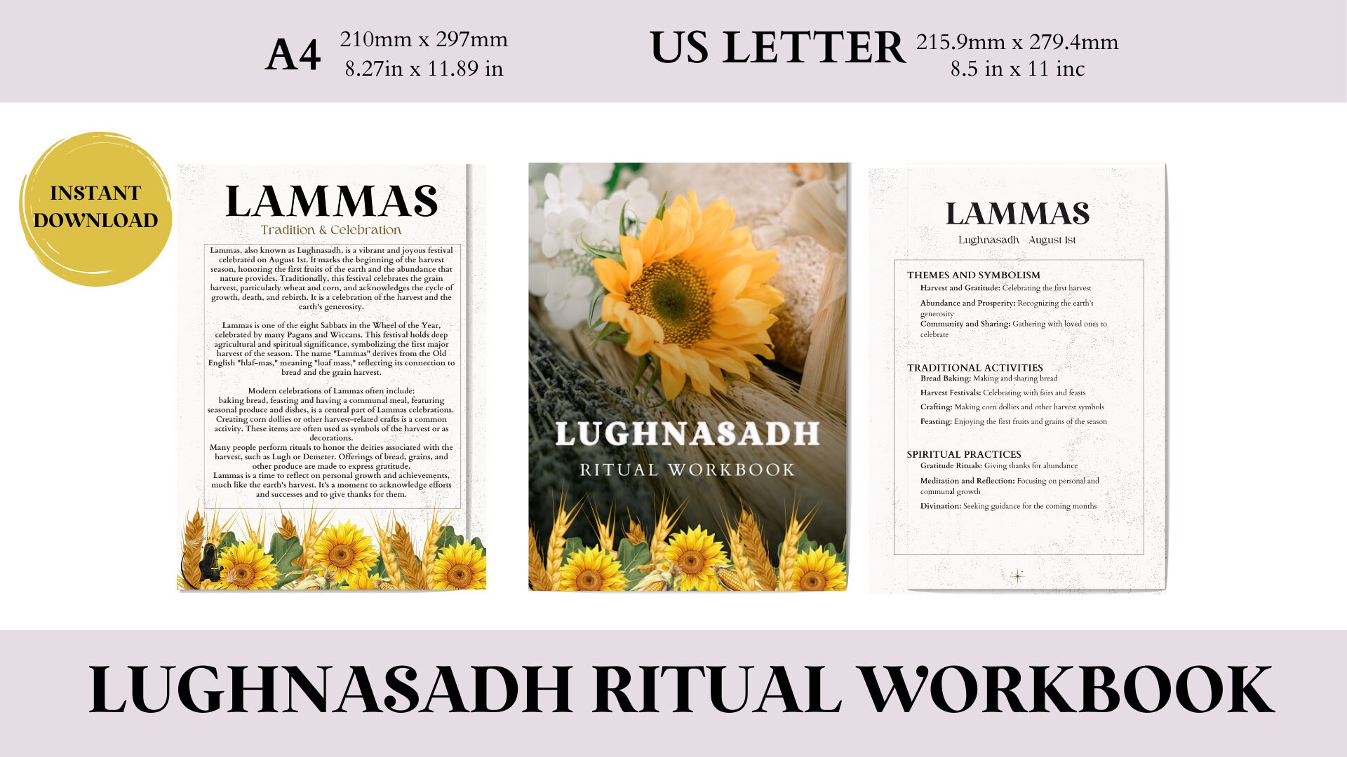 Lughnasadh Ritual Workbook Bundle, Lammas Altar Correspondences, Spell ... Lughnasadh Ritual Workbook Bundle, Lammas Altar Correspondences, Spell ...