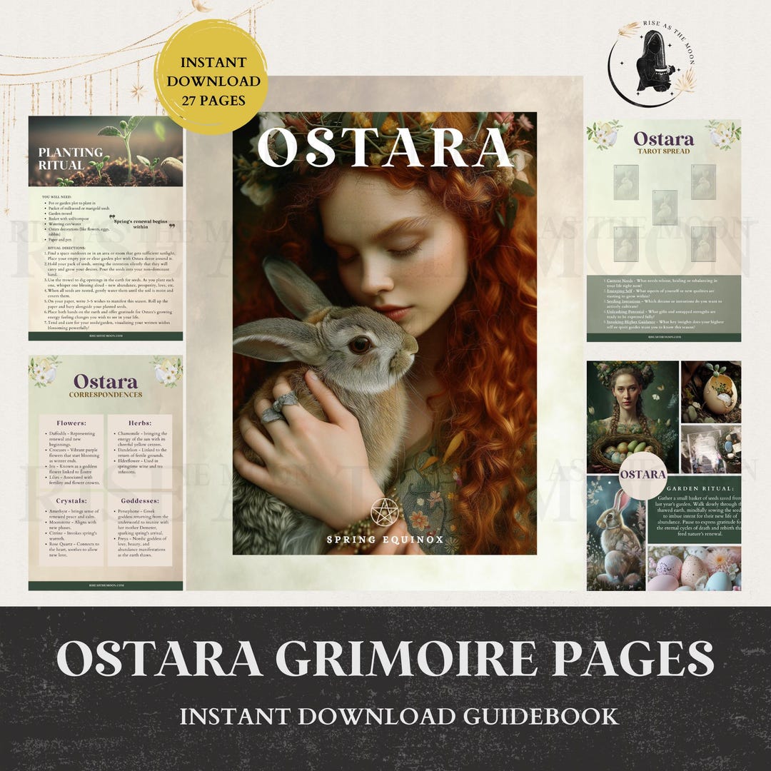 Ostara Sabbat Spring Equinox Ritual Bundle - Ostara Grimoire Pages ...