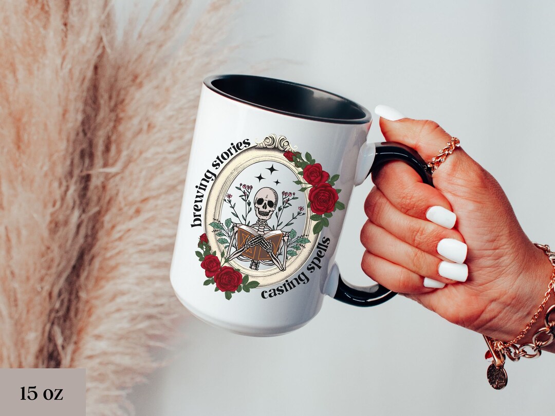 Skeleton Mug Skeleton Coffee Cup Witchy Coffee Mug Celestial Mug ...