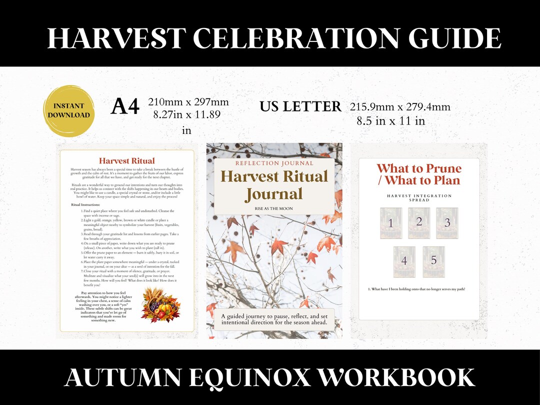 Harvest Ritual Digital Grimoire | Autumn Equinox Workbook (PDF) - Etsy