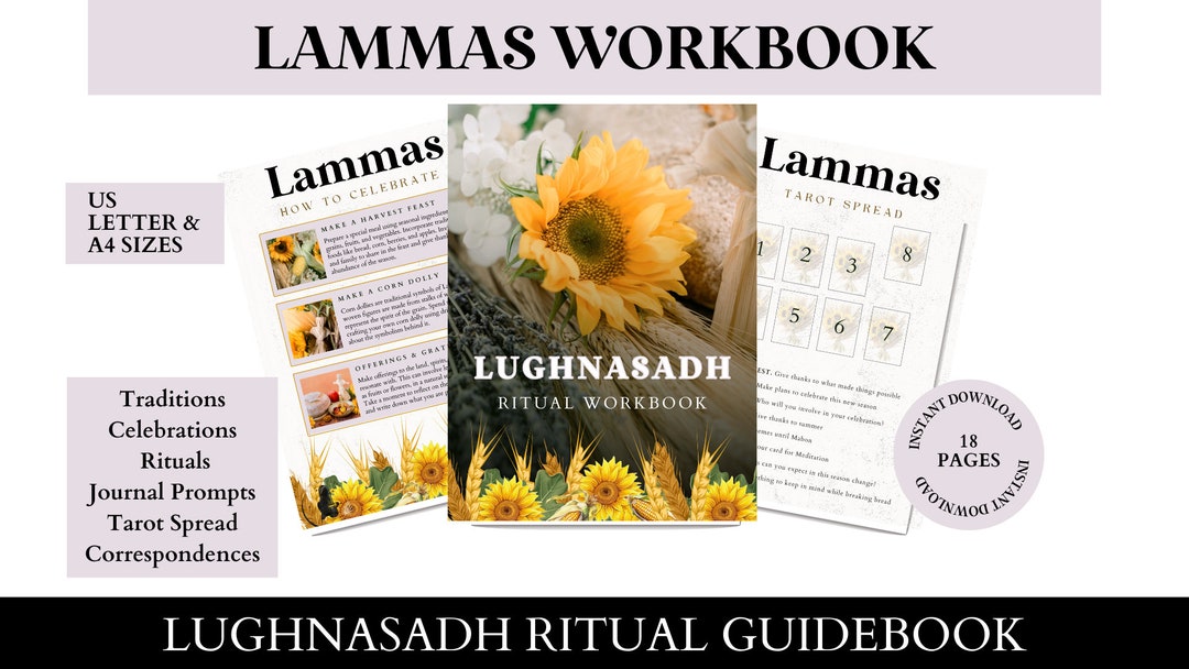 Lughnasadh Ritual Workbook Bundle, Lammas Altar Correspondences, Spell ... Lughnasadh Ritual Workbook Bundle, Lammas Altar Correspondences, Spell ...
