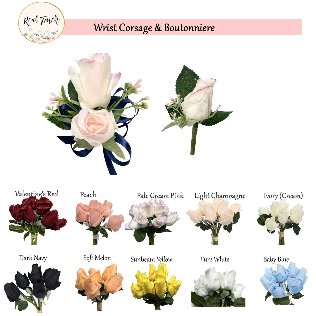 Handmade in Ga,usa-pick Rose Color-real Touch Lifelike Classic Rose ...