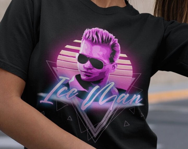 Iceman 80's Retro Top Gun Pilotes De L'US Navy Tom Kazansky T-Shirt