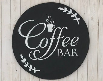 Black and White Coffee Sign - Etsy