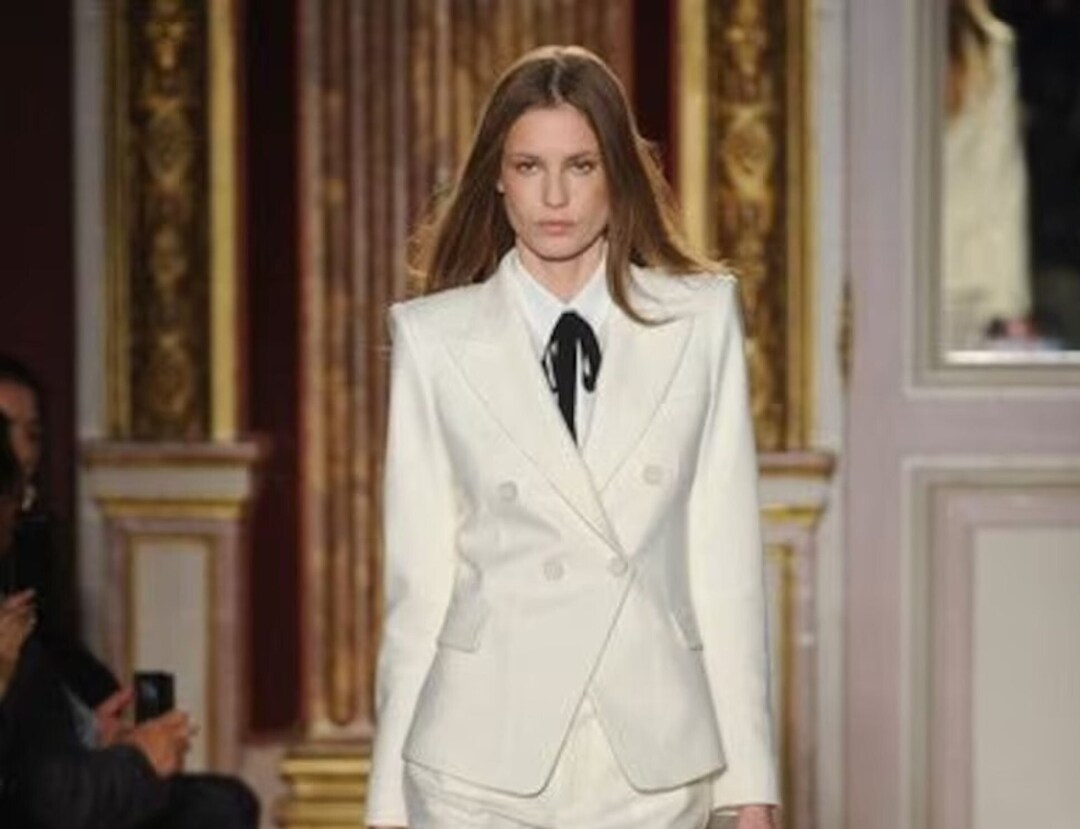 Women Double Breasted Two Piece Wedding Wear Suit in White Color/white ...