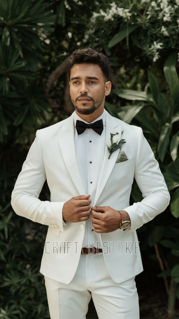 Men's Premium White 2 Piece Suits White Wedding Suits for Men Men's Suits for Wedding engagement ...