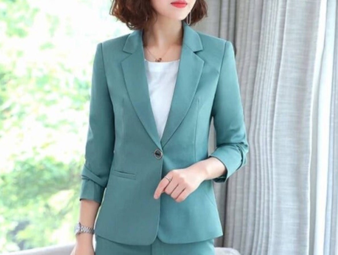 Women Office Wear Two Piece Suit /two Piece Suit/top/womens Suit/womens ...