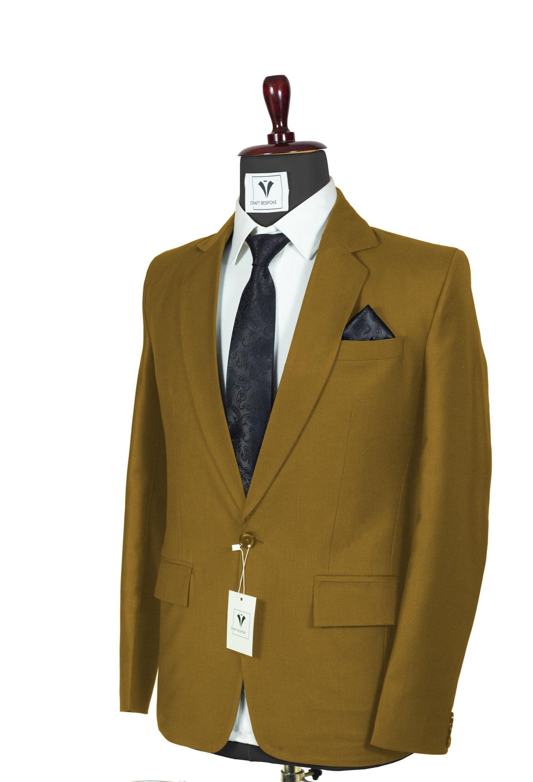 Mustard Yellow Men's Two-piece Suit | Modern Slim Fit Suit for Weddings ...