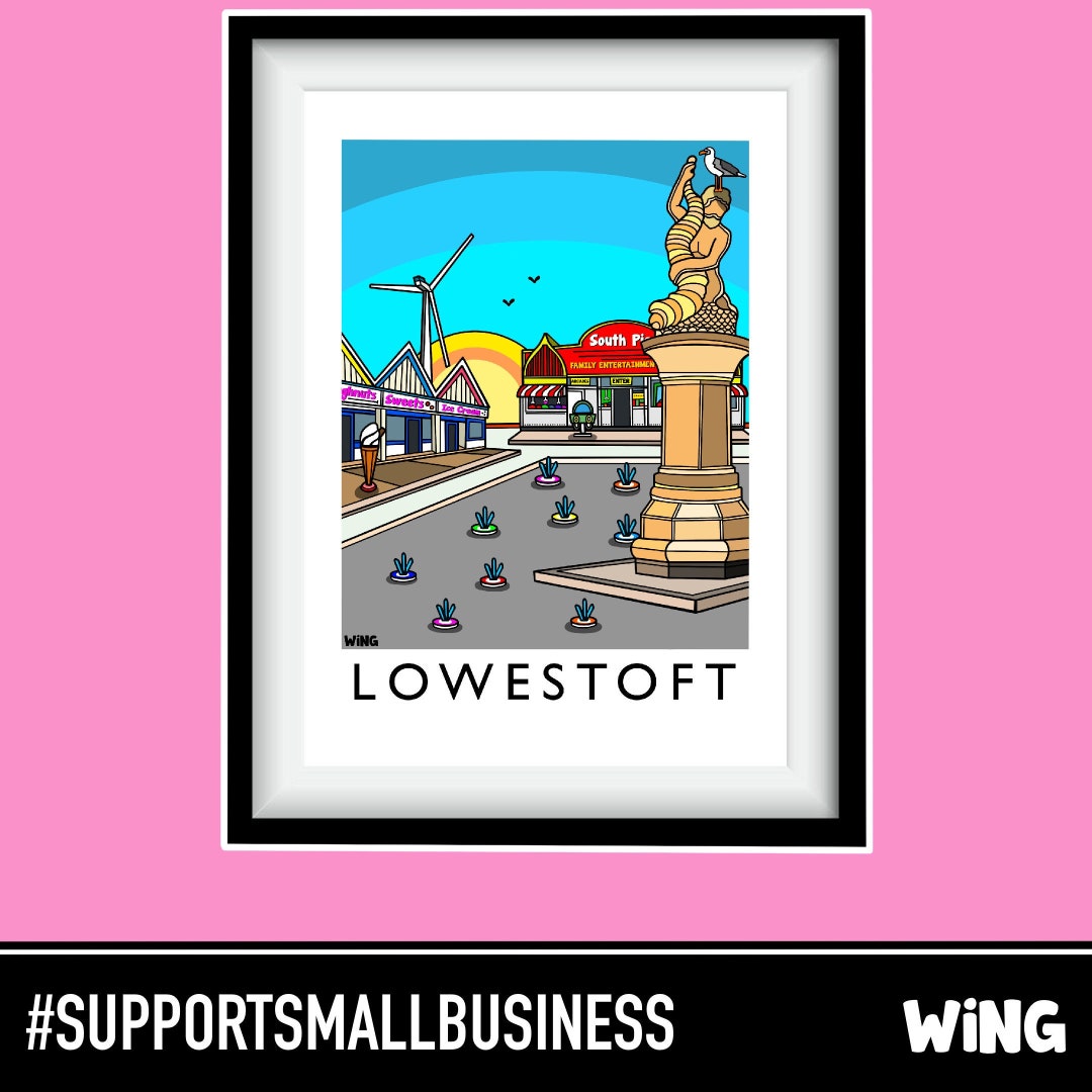 SOUTH PIER PRINT. Lowestoft. Art. Suffolk. East Anglia. - Etsy