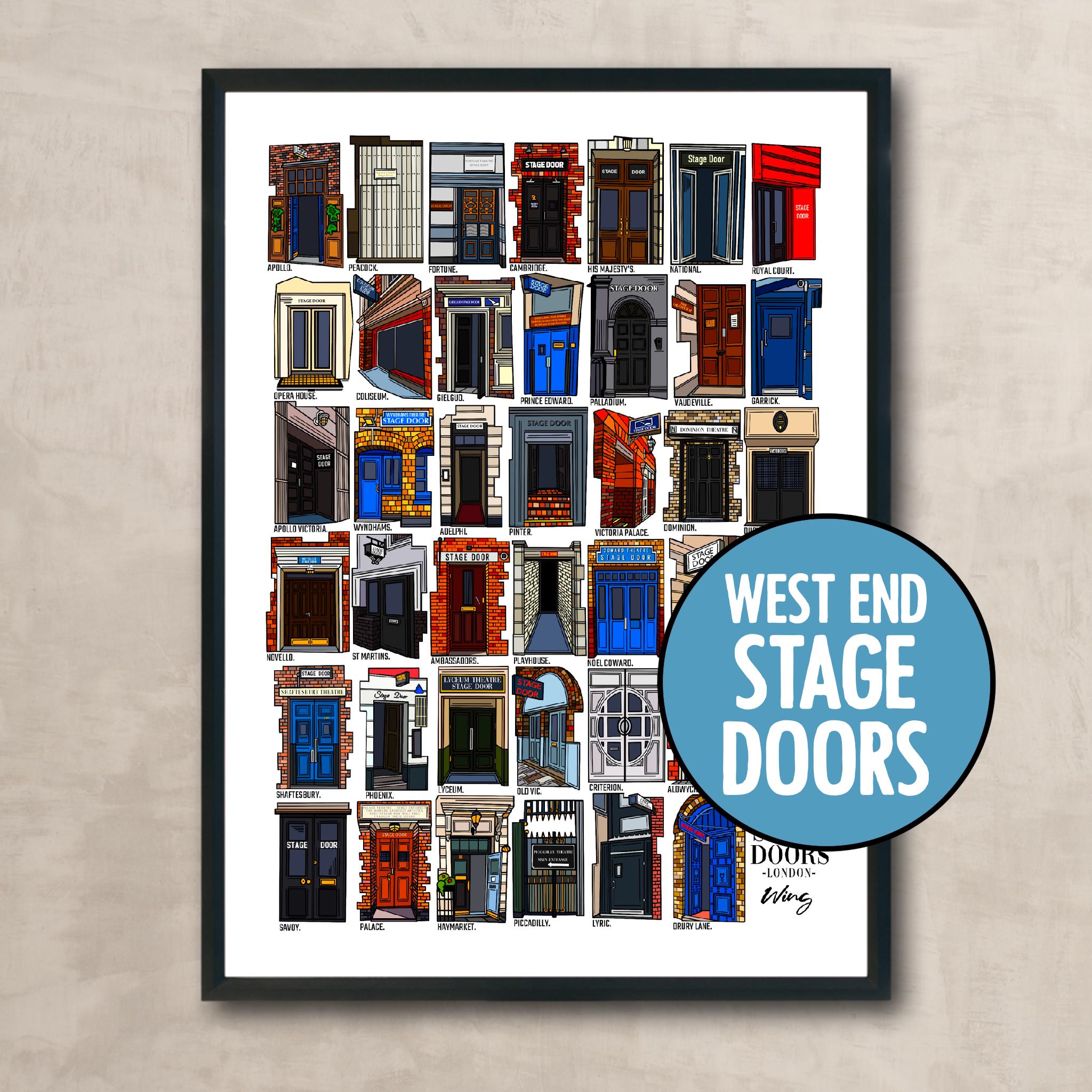 Stage Doors Theatre Print. PRINTABLE DIGITAL DOWNLOAD. Musical Theatre ...