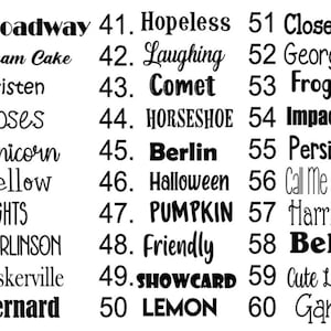 Custom Word Decals - Etsy