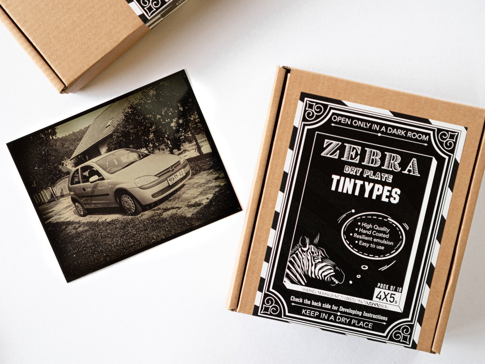 NEW Zebra 4x5 Dry Plate Tintypes / 10 Hand Coated DIRECT POSITIVE ...