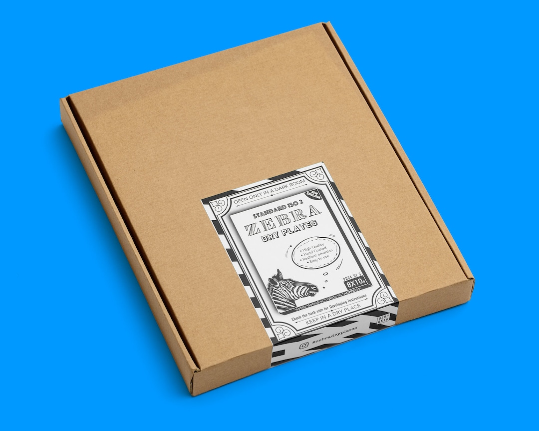 Zebra Standard 8x10 Dry Plates / 5 Hand Coated Silver Gelatine Glass ...