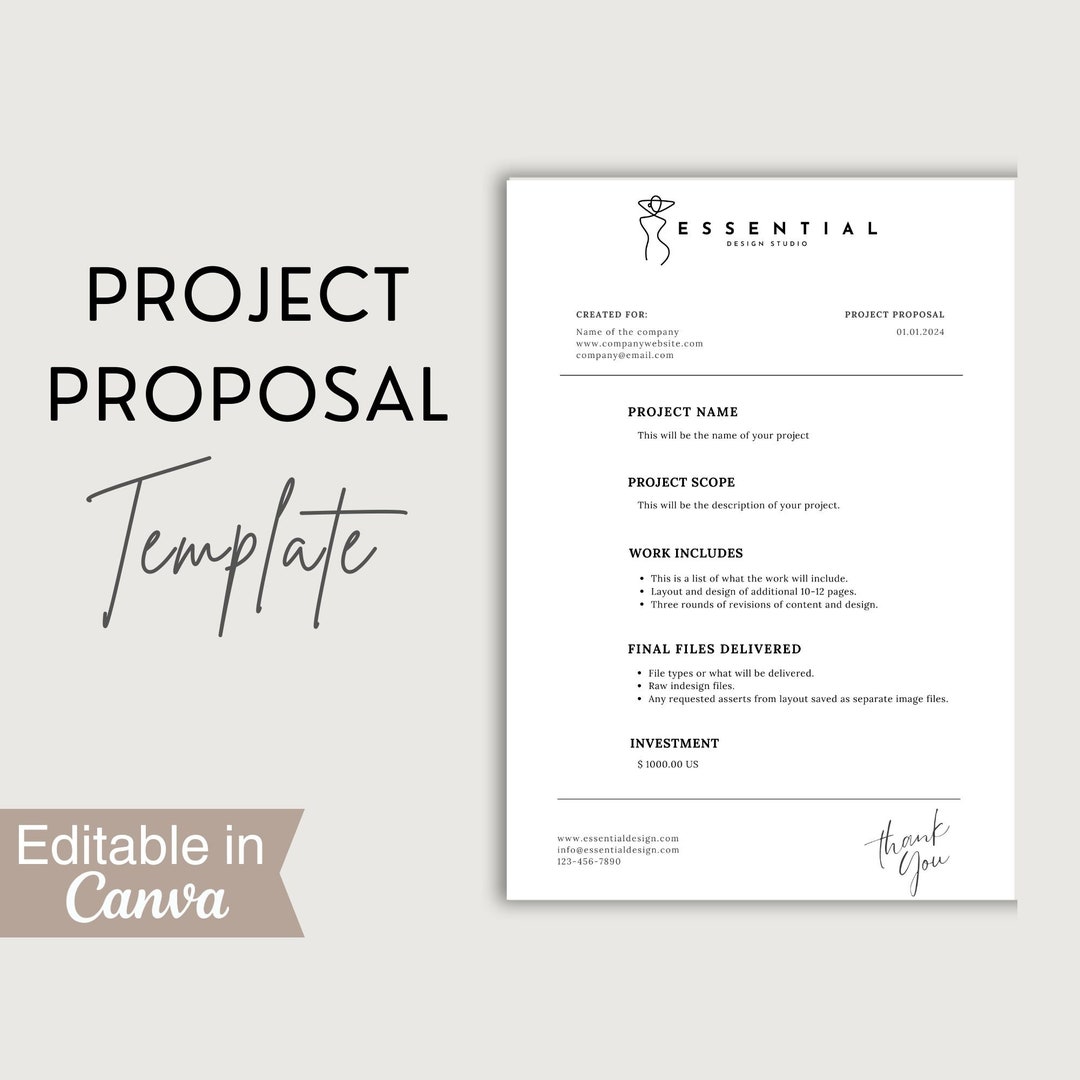 Minimal Proposal Template | Professional Proposal | Project Proposal ...