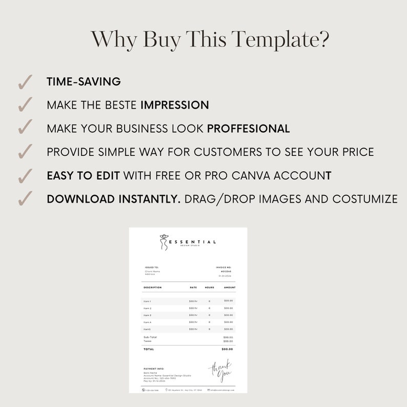 Minimal Order Form Template Canva | Professional Order Form Template ...