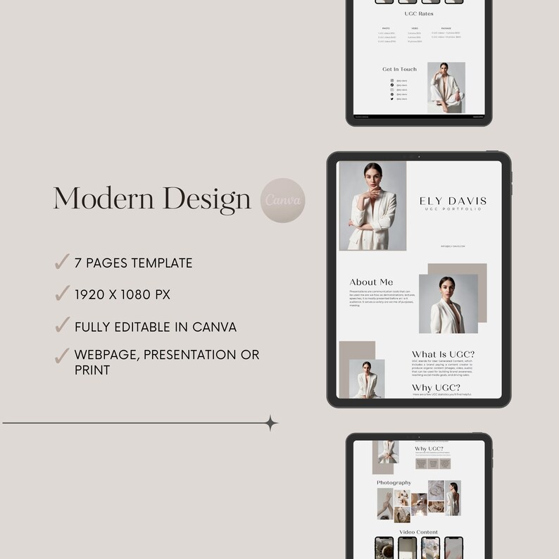 UGC Portfolio | UGC Template | UGC Media Kit | Ugc Portfolio Website ...