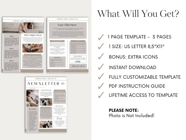 Editable Newsletter Template, Email Newsletter Template | Newsletter ...
