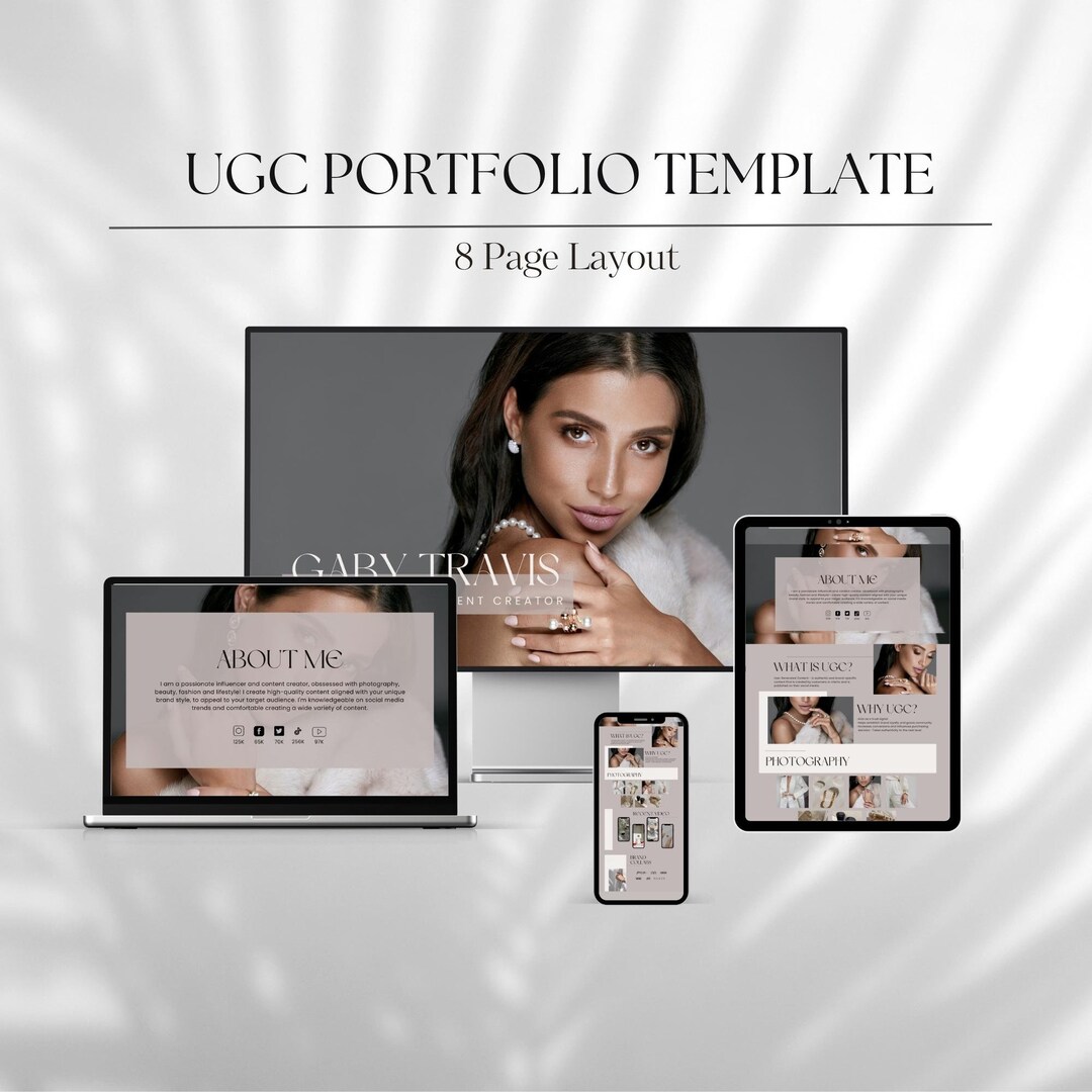UGC Portfolio UGC Template UGC Media Kit Canva Ugc - Etsy