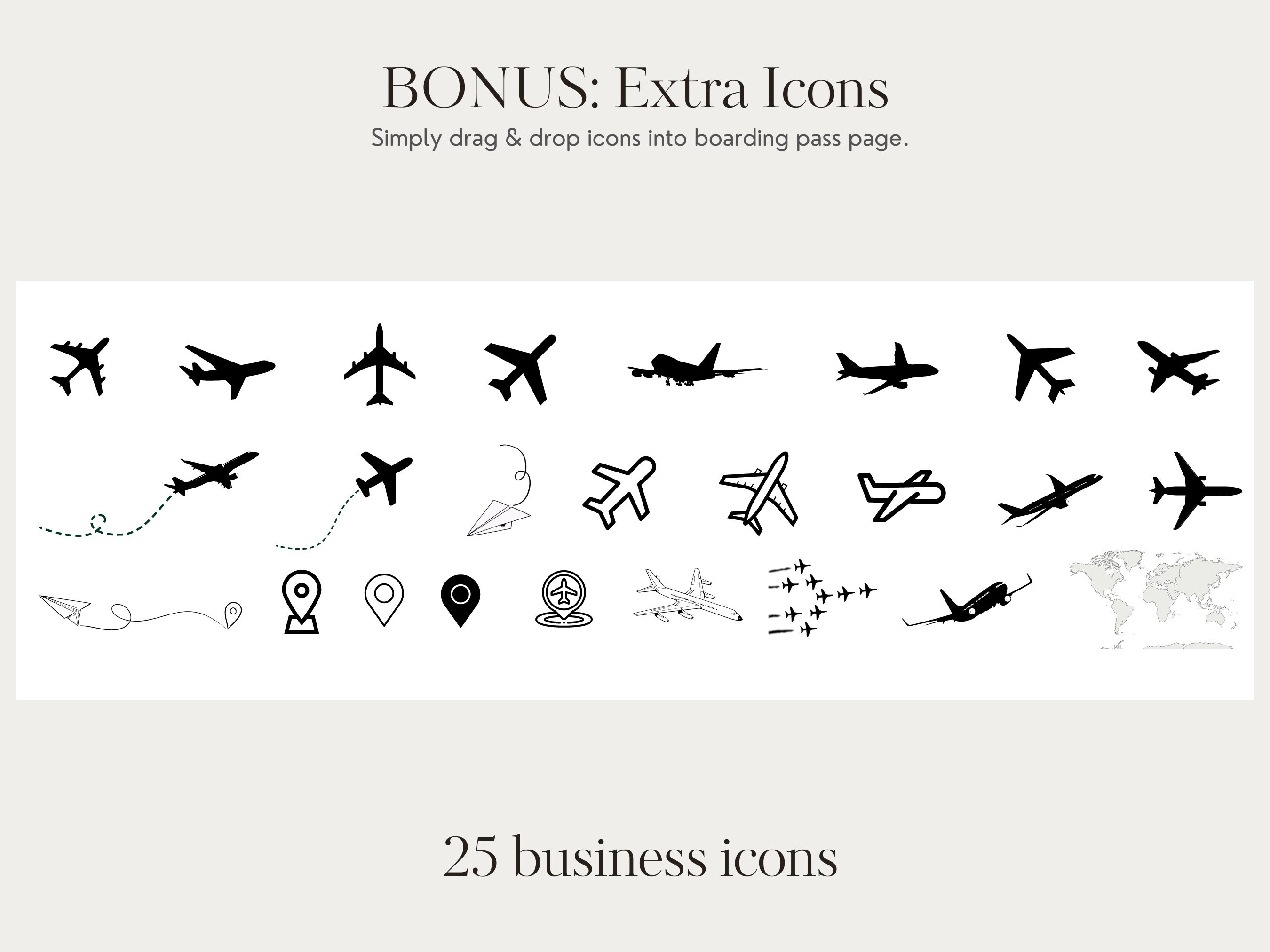 Boarding Pass Template | Editable Airline Ticket | Printable Boarding ...