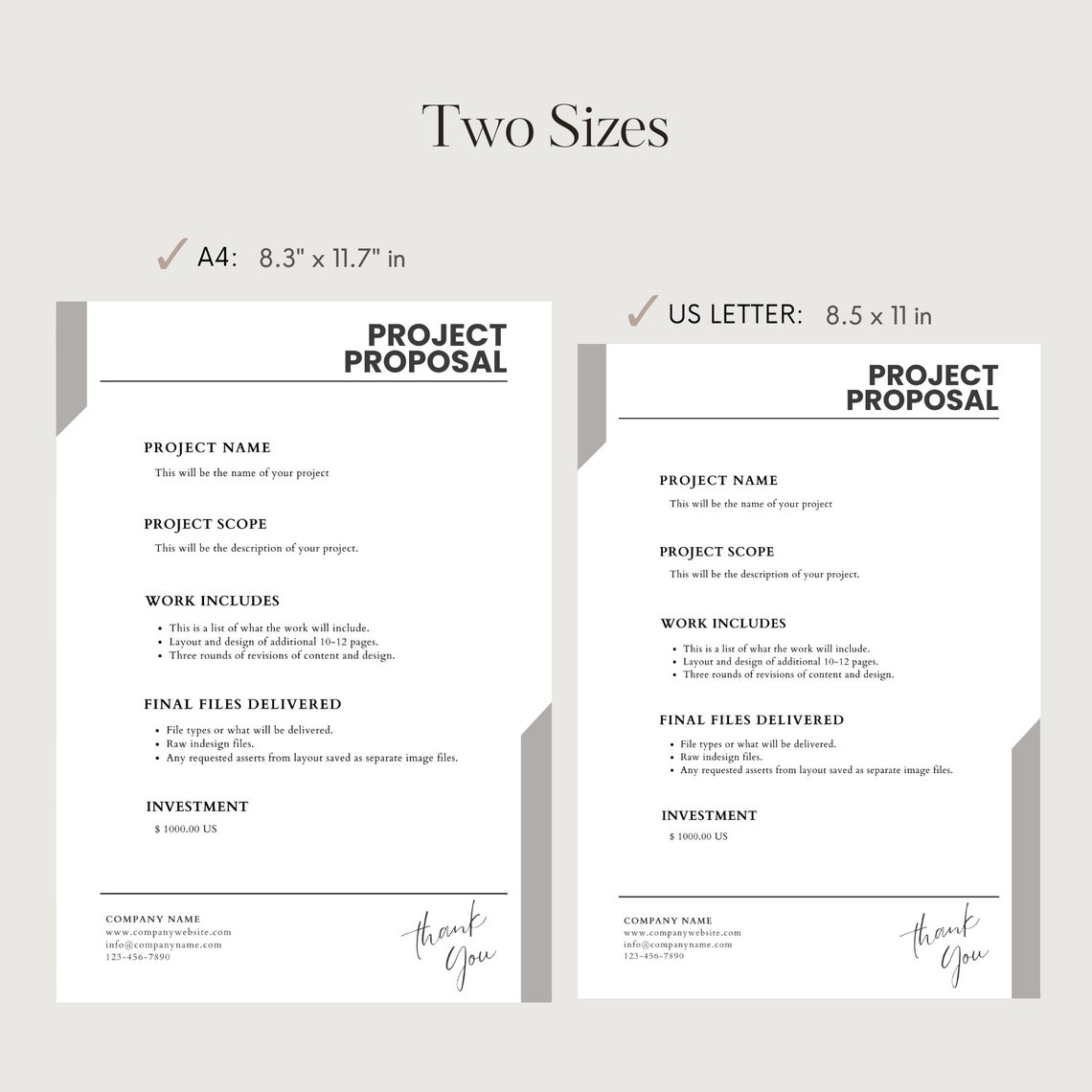 Minimal Proposal Template | Professional Proposal | Estimate Template ...